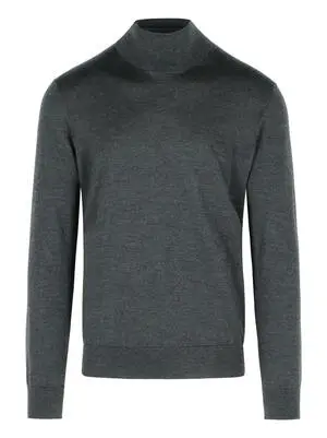 Zegna Cashmere And Silk Turtleneck Sweater - Grey