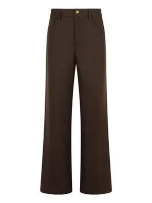 Séfr Jiro Wool Blend Pants - Brown