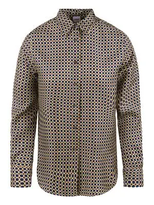 ASPESI Aspesi Grandad Tie Printed Silk Twill Shirt