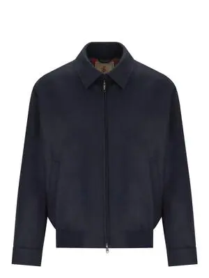 BARACUTA G18 Melton Jacket - Blue