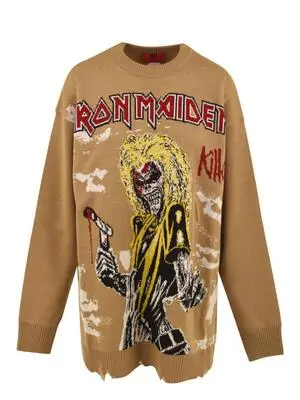 ANIYE BY Iron Maiden Jacquard Sweater - Brown