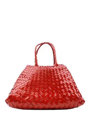 Dragon Diffusion Santa Croce Handwoven Basket Patent Red