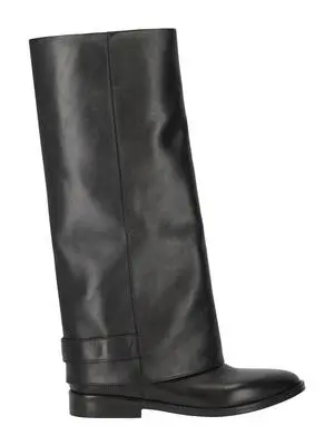 STRATEGIA Gaiter Leather Boots - Black