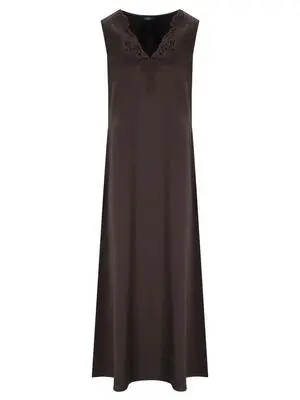 Max Mara Canossa Satin Dress - Brown