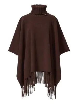Fabiana Filippi Cashmere Blend Poncho - Ebony