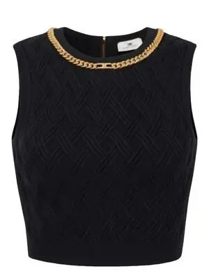 Elisabetta Franchi Tricot Top - Black