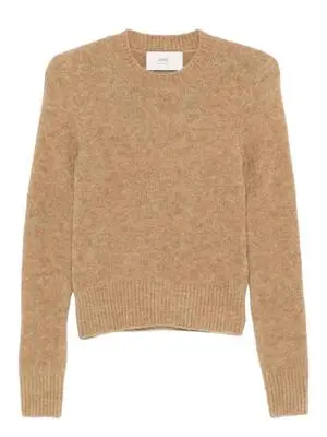 Ami Crew Neck Sweater - Brown