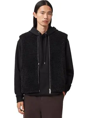 ALLSAINTS Otis Sherpa Vest - Black