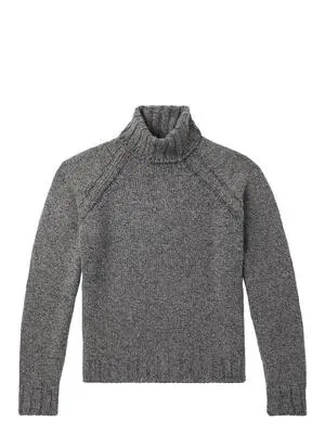 Zegna Cashmere And Wool-blend Rollneck Sweater - Gray