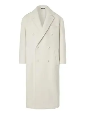 TOM FORD Double-breasted Cashmere Tailored Coat - White