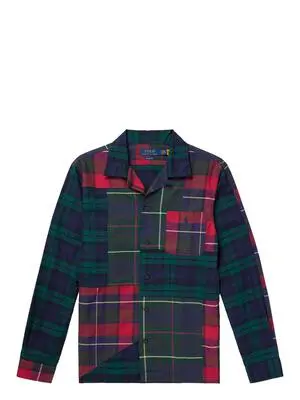 Polo Ralph Lauren Patchwork Checked Cotton-flannel Shirt - Green