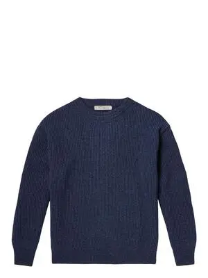 FRIZMWORKS Patch Wool-Blend Sweater Blue