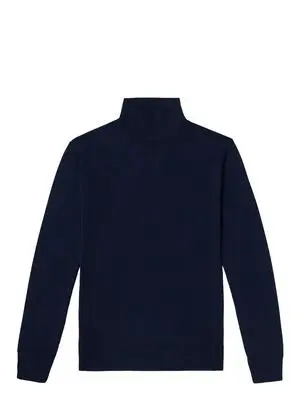Canali Wool Rollneck Sweater - Blue