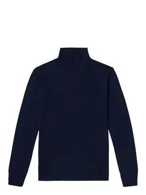 Canali Wool Rollneck Sweater - Blue