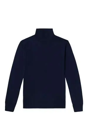 Canali Wool Rollneck Sweater Navy