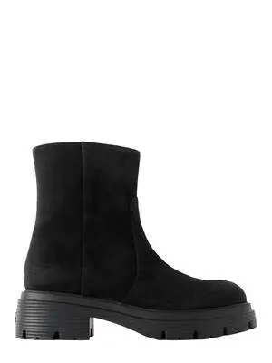 STUART WEITZMAN Hudson Lite Suede Ankle Boots - Black