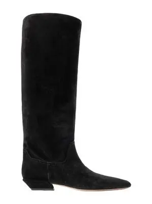 Paris Texas Bettina Suede Knee Boots - Black