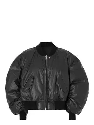 Rick Owens Cal Coated Cotton-blend Bomber Jacket - Black
