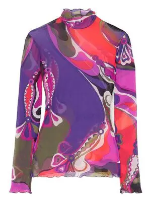 Emilio Pucci Printed Tulle Blouse - Multi