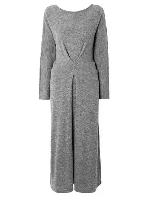 Proenza Schouler White Label Sai Pleated Bouclé Midi Dress - Gray