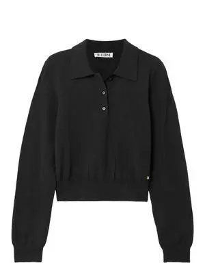 Eterne Cashmere Polo Shirt - Black
