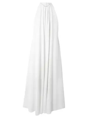 Givenchy Open-back Draped Cady Halterneck Maxi Dress - Ivory