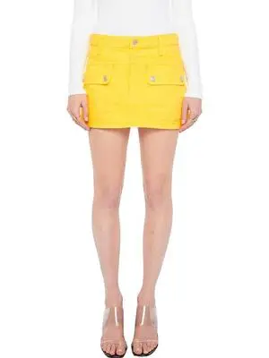 MOTHER The Short Term Memory Denim Miniskirt