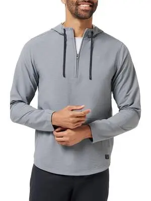 Travis Mathew Valley View Quarter-zip Hoodie - Heather Grey