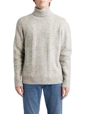 SCHOTT Tri-blend Turtleneck Sweater - Cloud Grey