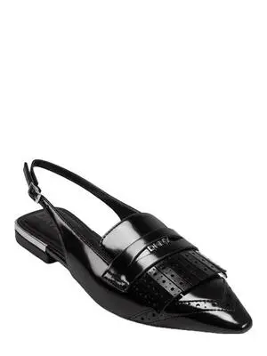 Dkny Caxine Slingback Penny Loafer Flat - Black