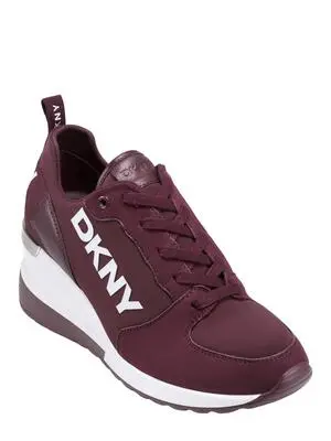 Dkny Cait Wedge Sneaker - Burgundy