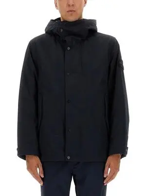 Stone Island Waterproof Hooded Jacket - Blue
