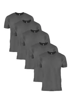 BENBEN Men Tee Crew Neck Basic Training 5 Pack Graphite