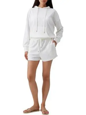 Melissa Odabash Laura Cotton-blend Terry Cover-up Shorts - White