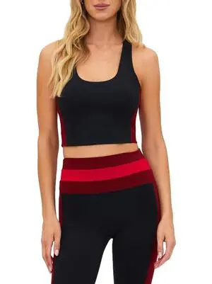 Beach Riot Yara Colorblock Racerback Crop Tank - Redwood Colorblock