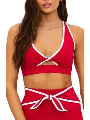 Beach Riot Twist Cutout Sports Bra - Peppermint