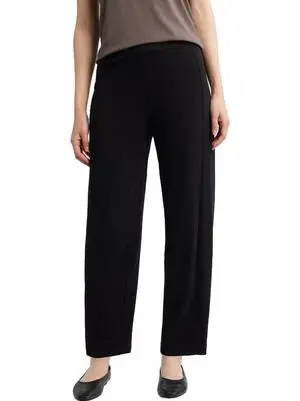 Eileen Fisher Organic Cotton Ankle Lantern Pants - Black
