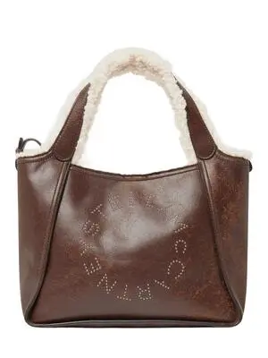 Stella McCartney Logo Plush-lined Crossbody Tote Bag - Espresso