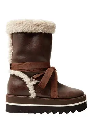 Stella McCartney Sneak-elyse Platform Snow Boots - Espresso