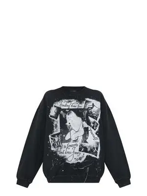 Dolce & Gabbana Printed Oversized Sweatshirt - Black