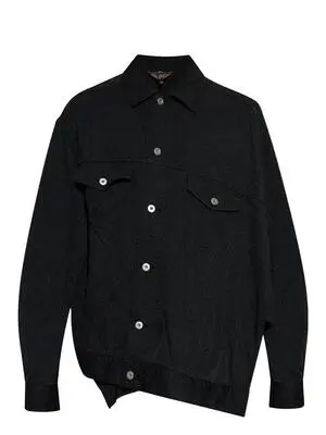 Comme Des Garçons Crinkled Effect Jacket - Black