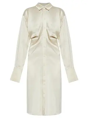 TOTEME Satin Shirt Dress - Cream