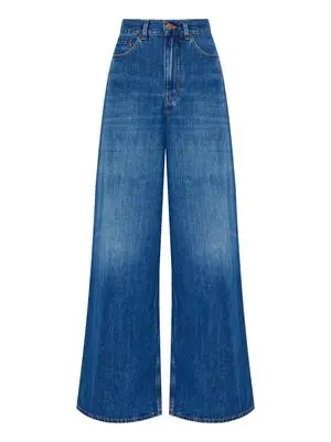 Chloé High-waisted Wide Leg Jeans - Blue