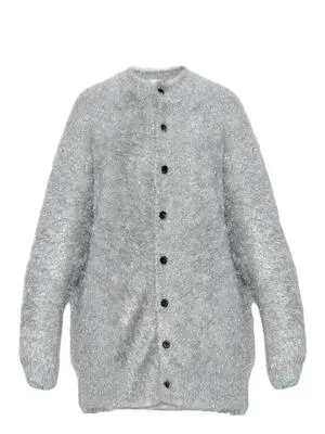 Comme Des Garçons Cardigan With Decorative Trim - Silver