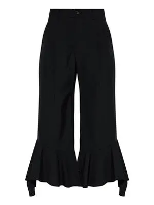 CDG BY COMME DES GARÇONS Wool Trousers With Ruffled Cuffs