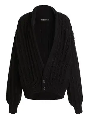Dolce & Gabbana Virgin Wool Cardigan - Black