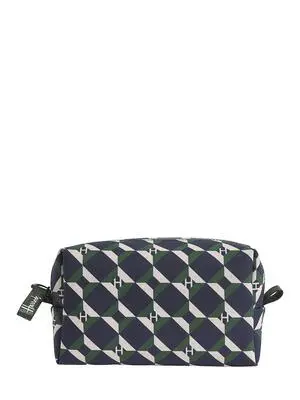 Harrods Cotton Geometric Pouch - Green