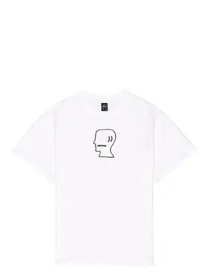 BRAIN DEAD Brain Dead Logohead Tee In White