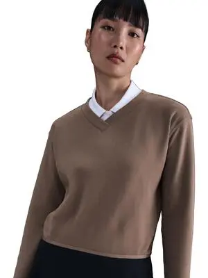 Nike V-neck Long-sleeve Golf Top - Brown