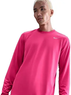 Nike Dri-fit Legend Long-sleeve Fitness Top - Pink